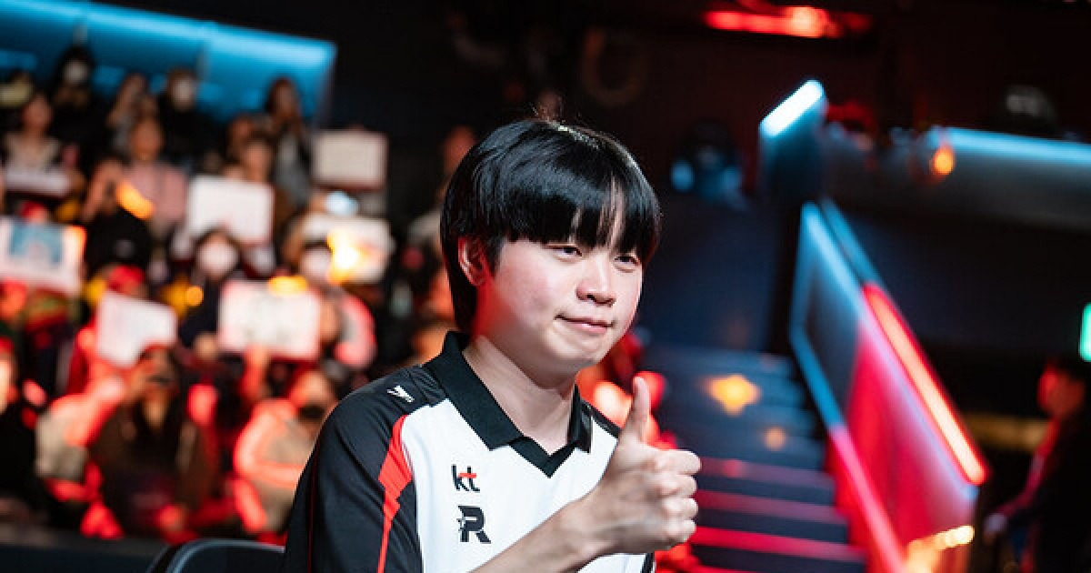 '비디디' 곽보성 드디어 웃었다… KT, BFX 꺾고 시즌 첫 승[LCK]