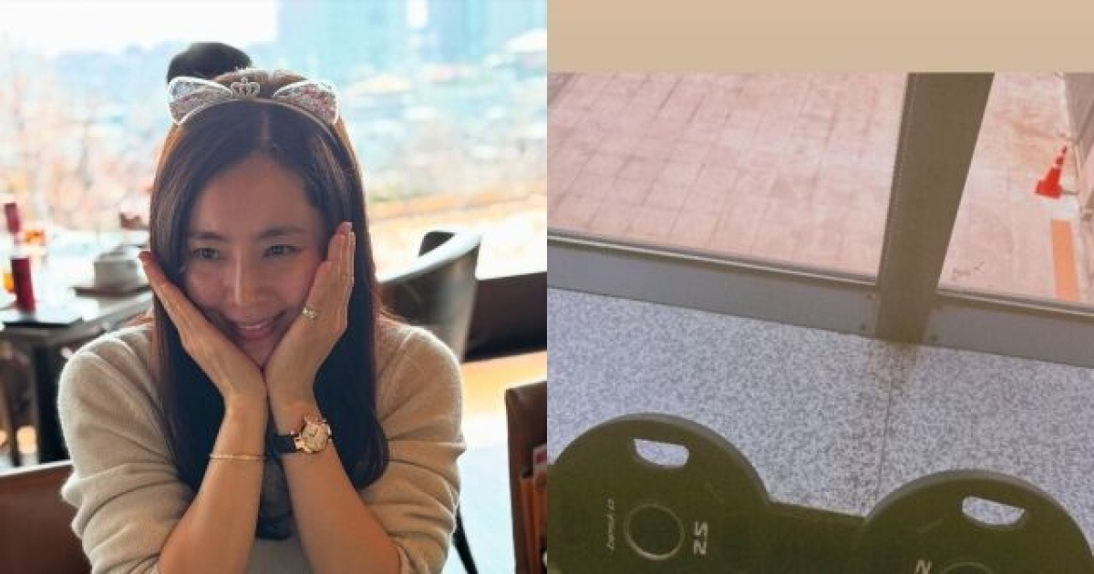 '차세찌♥' 한채아, 165cm·47kg이라더니…바벨 원판 인증까지