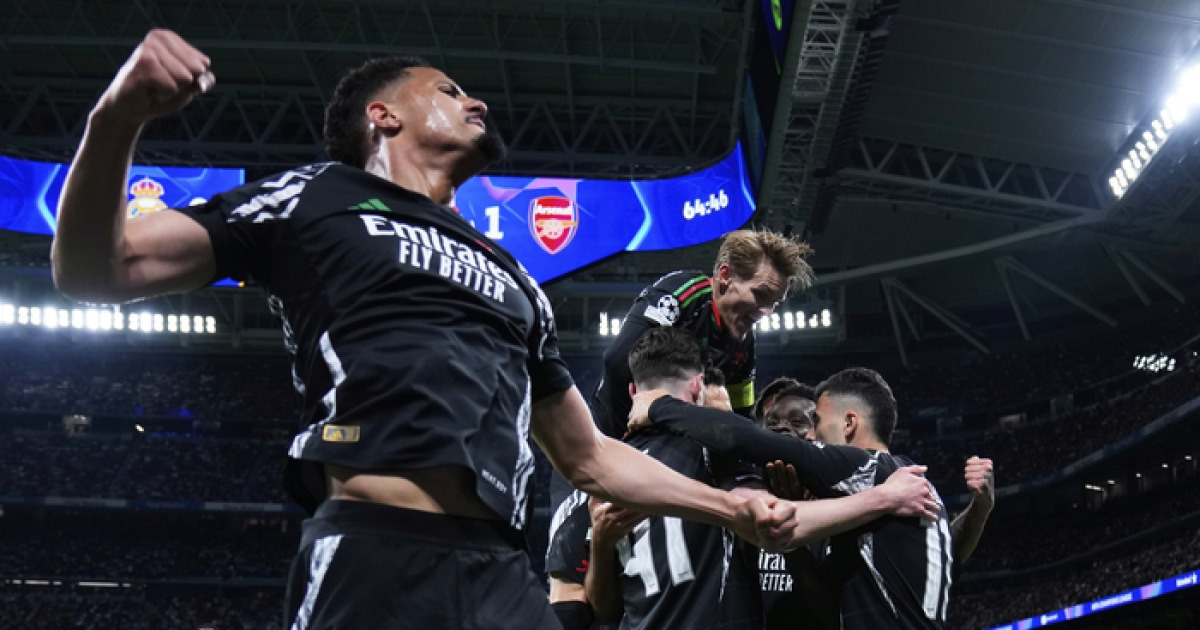 레알마저 꺾은 아스널, 16년 만에 UCL 4강…첫 우승도 보인다