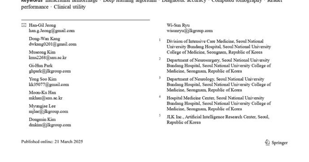 제이엘케이, 국제학술지서 'JLK-ICH' 논문 게재…다인종 데이터 성능 입증