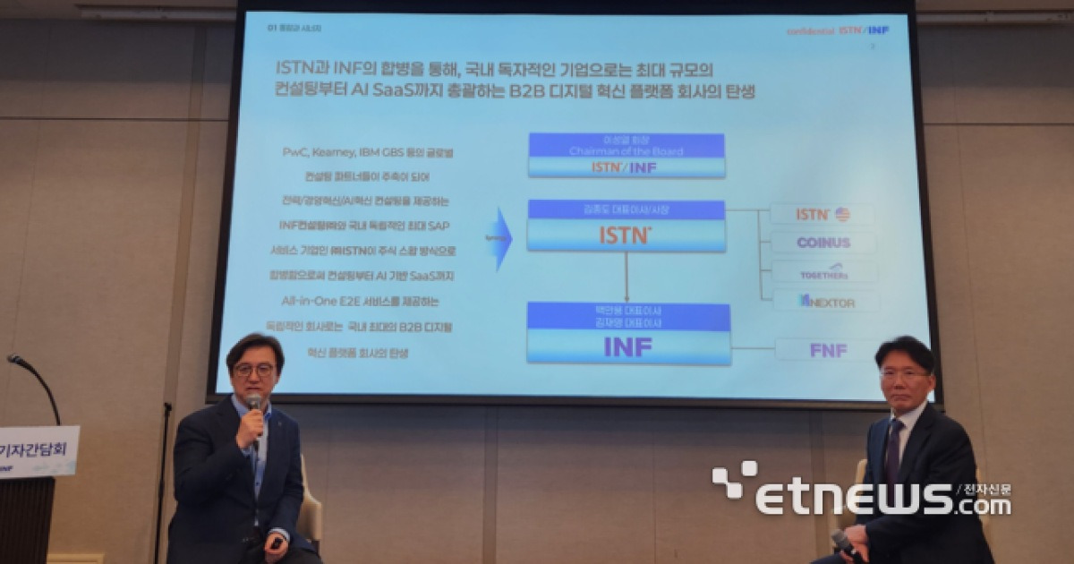 ISTN-INF 합병···AI 중심 엔드 투 엔드 서비스 제공