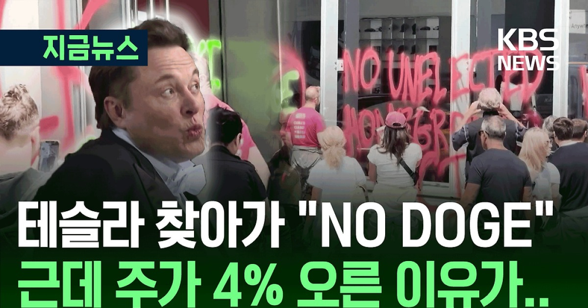 테슬라 매장 ‘NO DOGE’ 낙서 테러…머스크 “5월부터 테슬라 집중” [지금뉴스]