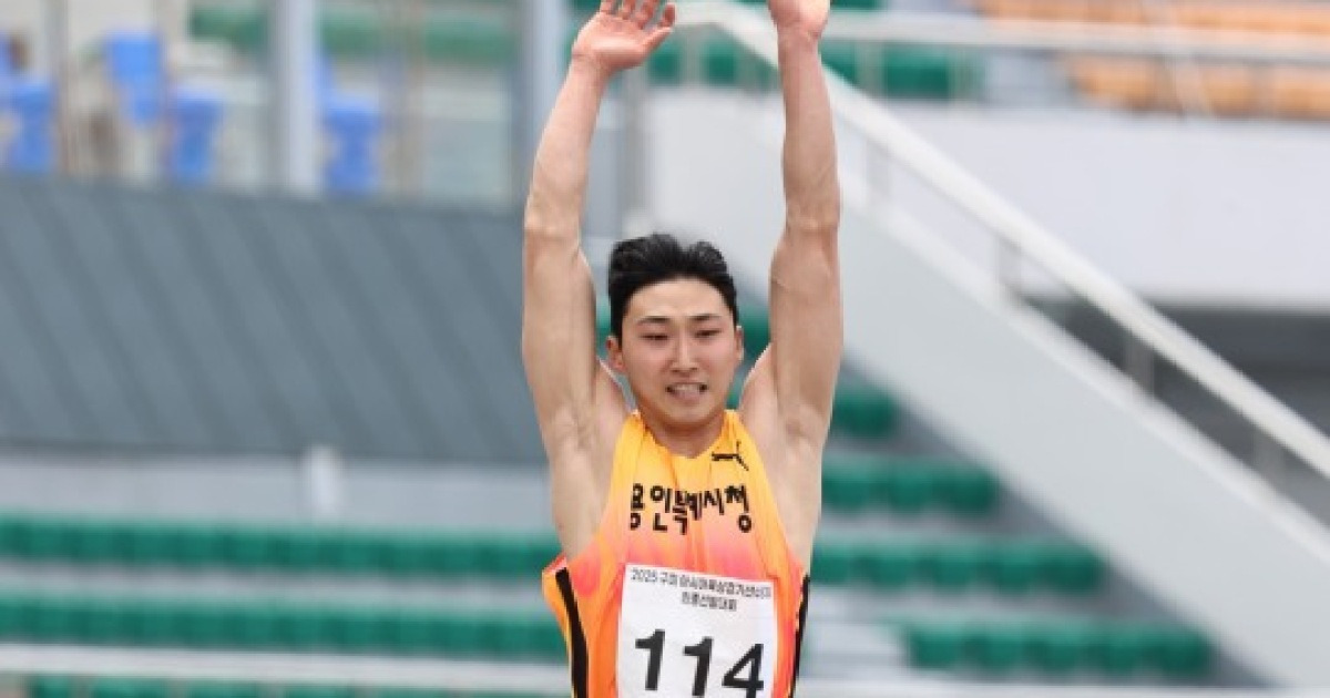 유규민, 남자 세단뛰기 16m58로 김장우 제치고 우승... 아시아육상선수권 출전권 획득