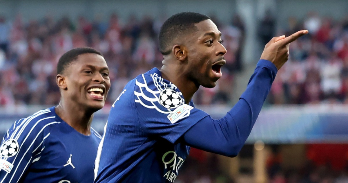 ‘뎀벨레 결승 골’ PSG, 5년 만에 UCL 결승 청신호…LEE는 벤치