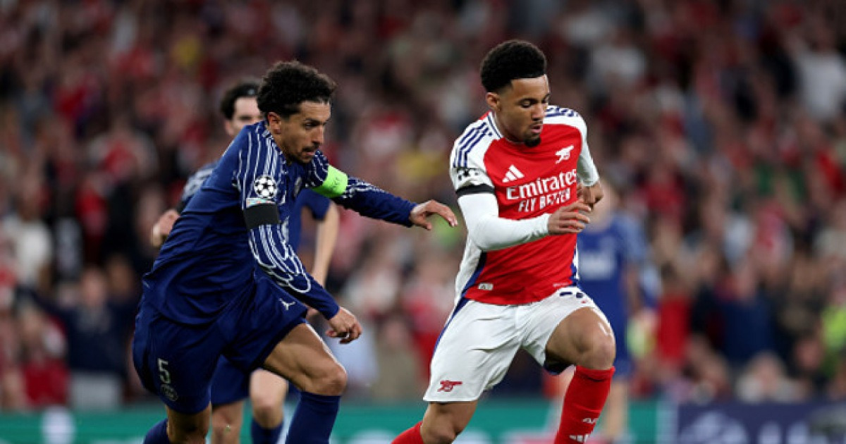 '이런 건 처음 보네' 아스널 DF, UCL 준결승 최연소 출전→경기 끝나기도 전에 기록 깨졌다