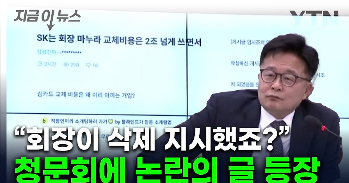 "2조면 유심 만들고 남아"...SKT 청문회장에 소환된 '저격글' [지금이뉴스]