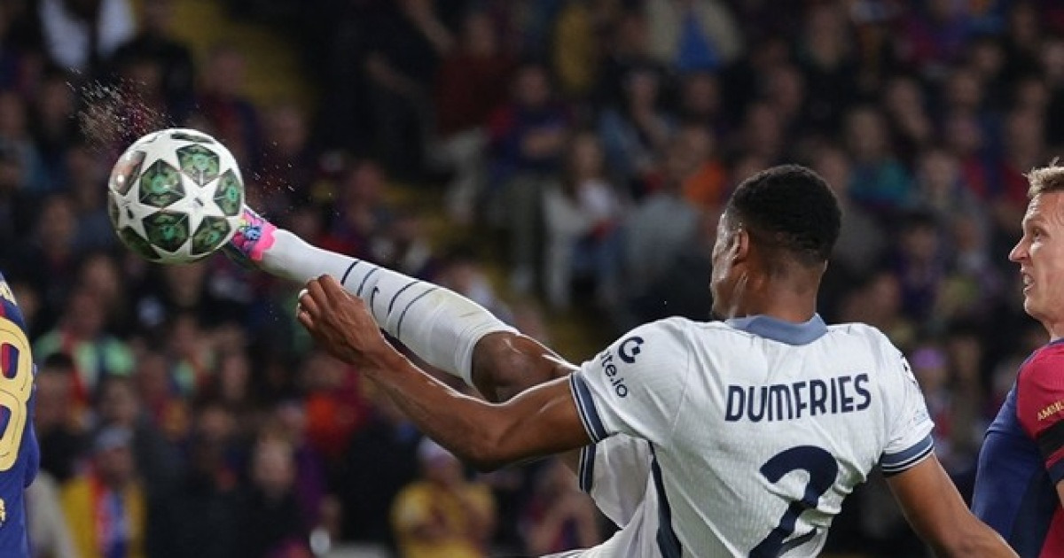 [UCL STAR] 아모림이 반할만하다! 골 넣는 '윙백' 인테르 괴물 날개, 공격수급 움직임→멀티골 쾅쾅!