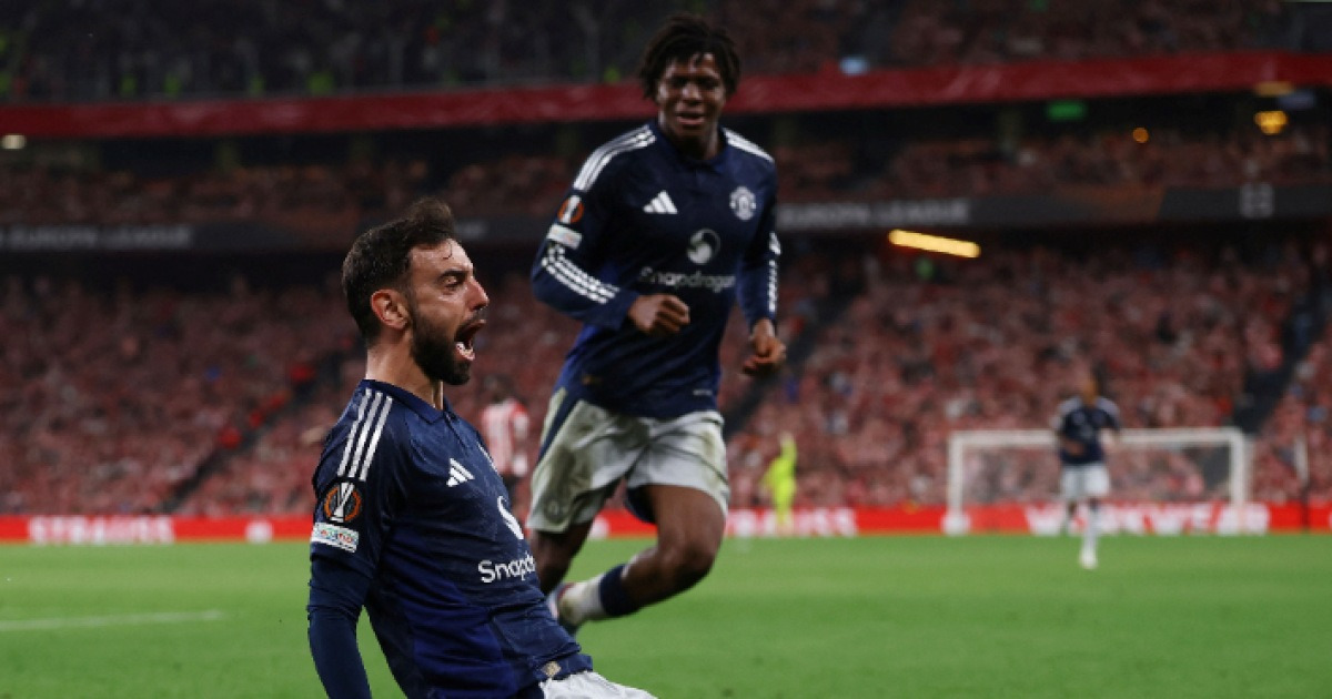 EPL 14위? 유로파는 무패…맨유, 빌바오 퇴장 속 4강 1차전 승리