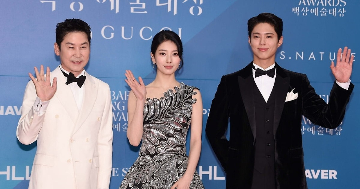 신동엽-수지-박보검, 백상예술대상 3MC[TEN포토+]