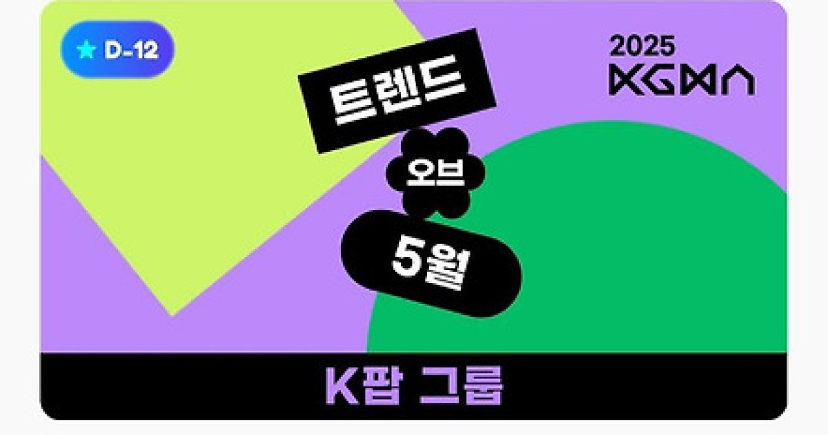 2025 KGMA ‘트렌드 오브 5월’, 투표 오픈… 뉴진스→방탄소년단 경쟁 치열
