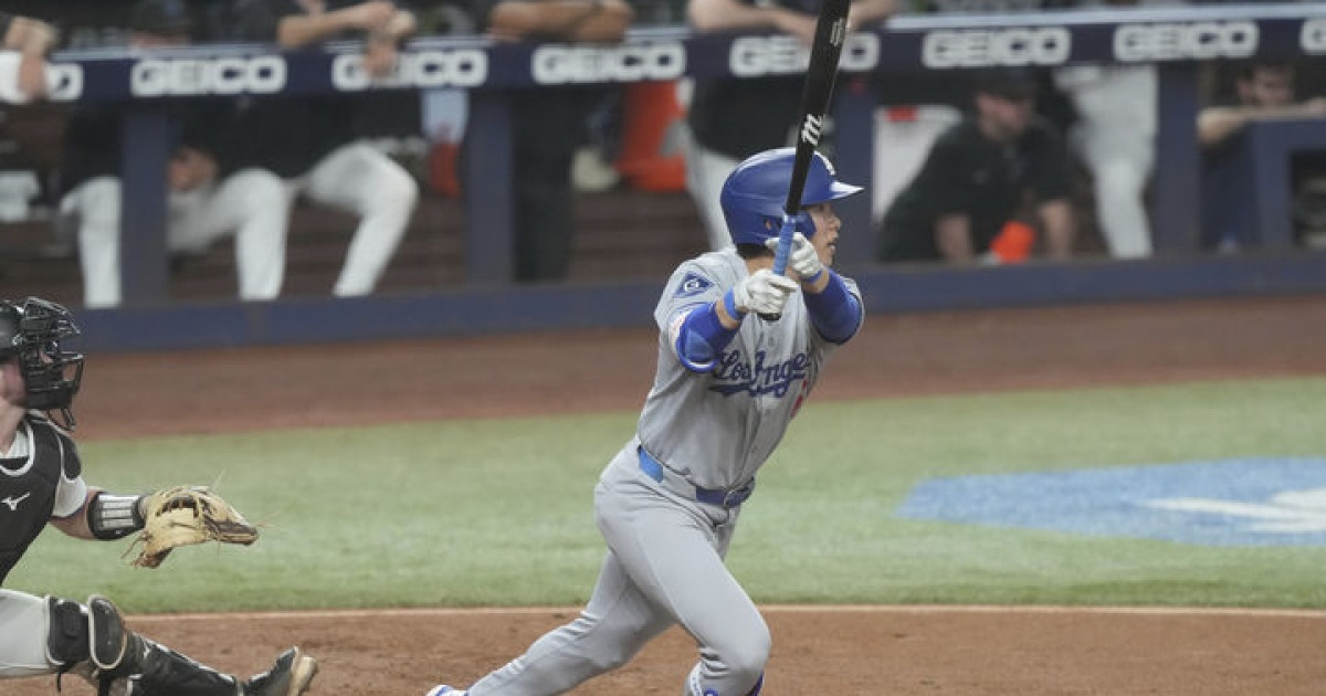 김혜성, MLB 2G 연속 안타 후 견제사…마이애미전 1안타 1득점