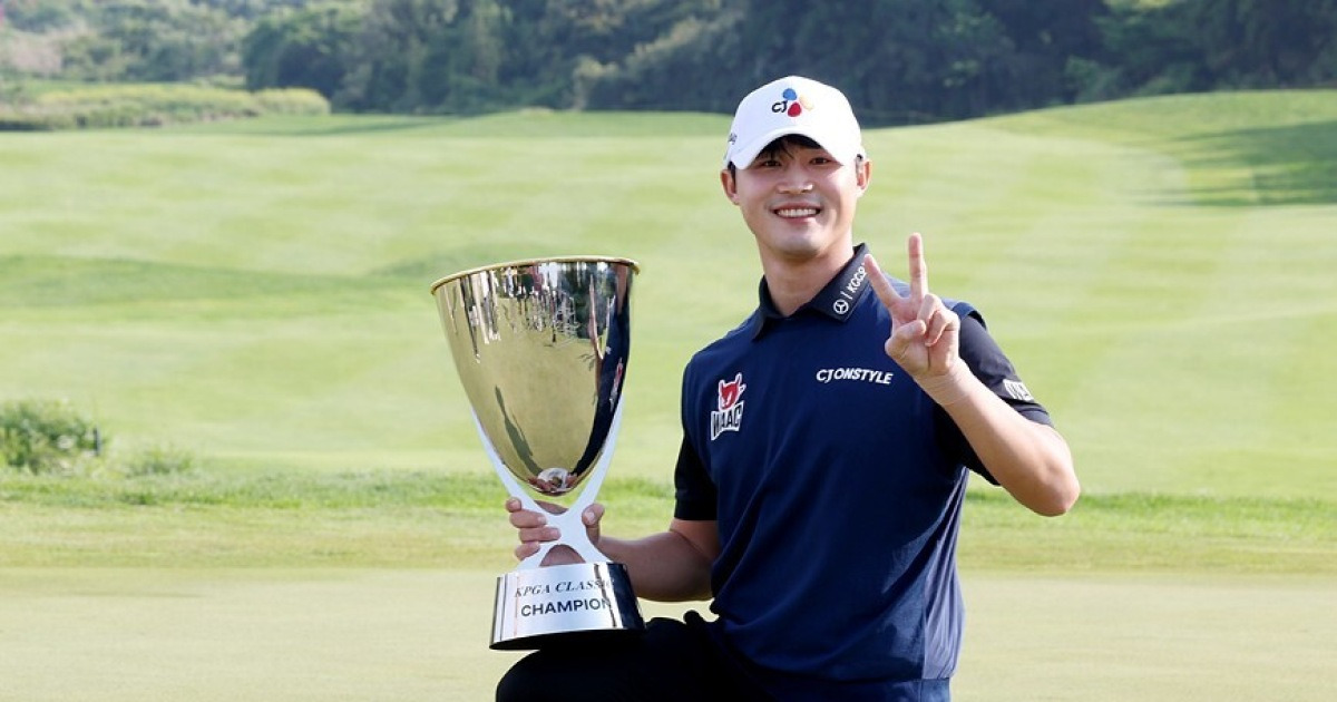 배용준, KPGA 클래식 우승…“네잎 클로버 기운 받은 듯”