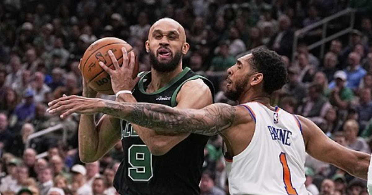 [NBA PO] '화이트 34점+코넷 7블록슛' 보스턴, 에이스 없어도 강했다…뉴욕 대파→반격 성공