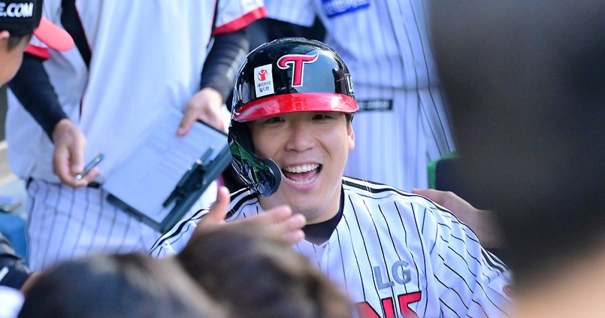 '미리 보는 KS' LG 웃었다! 한화전 3-1 역전승…김현수 결승타→위닝+3.5G차 선두 [잠실:스코어]