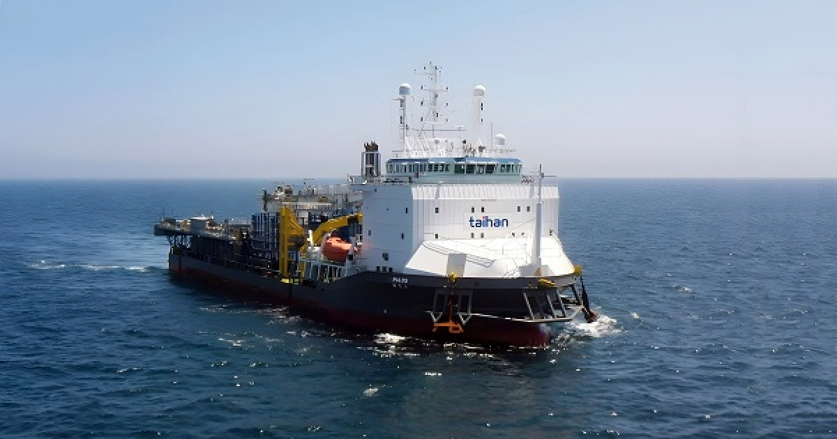 대한전선 CLV '팔로스', 영광 해저케이블 1차 포설 성공적 마무리