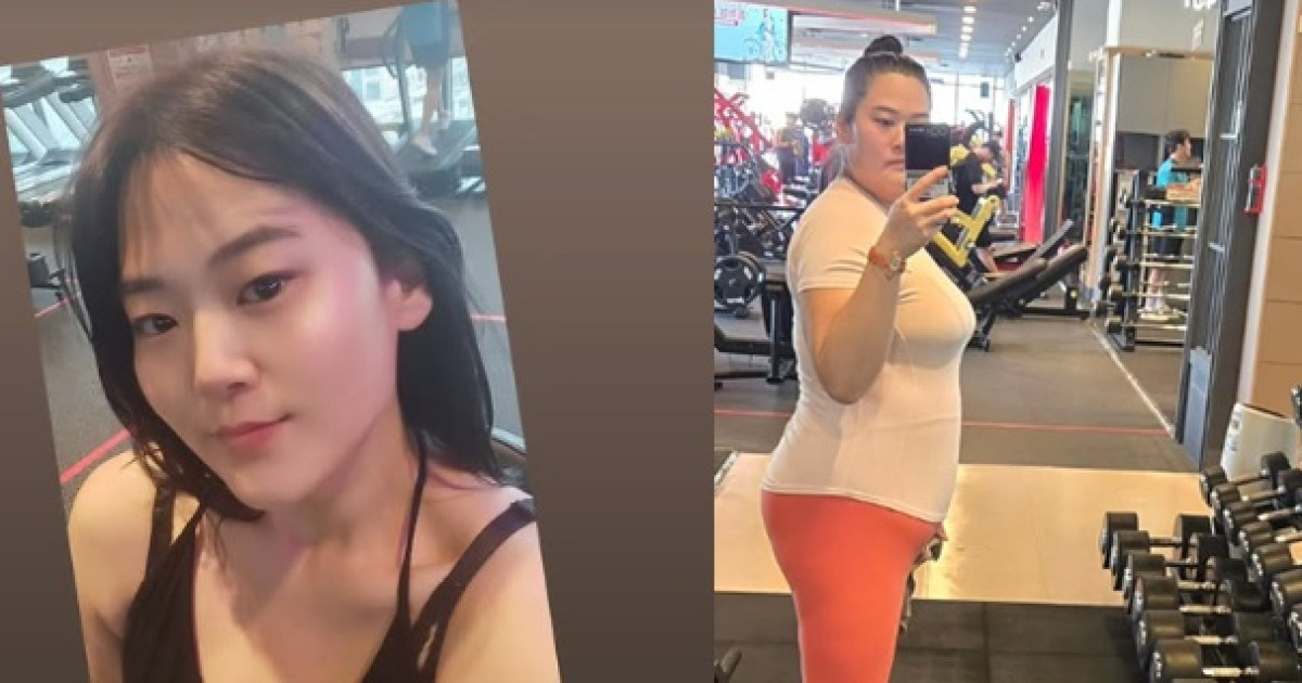 '150kg→81kg' 미나 시누이 "오운완" 날렵한 브이라인 '감탄'