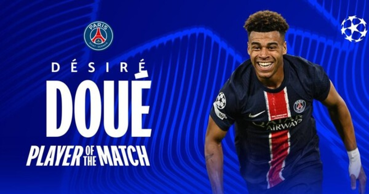 [오피셜] ‘2골 1도움’ 두에, UCL 결승전 POTM으로 선정…”19세의 나이가 믿기지 않을 정도로 성숙한 플레이” (UEFA)