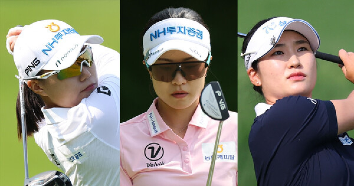 정윤지·박민지·최가빈, Sh수협은행 대회 챔피언조 '우승 경쟁' [KLPGA]