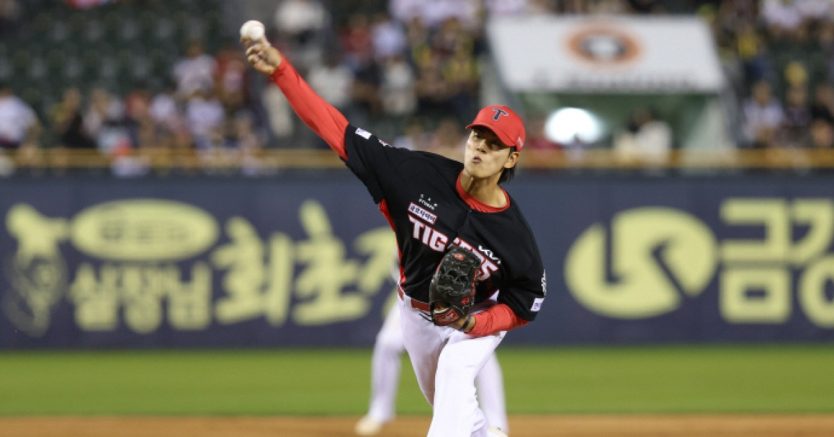 ‘7년 만에 데뷔전’ KIA 홍원빈, ‘154km’ 강속구 뿌렸다