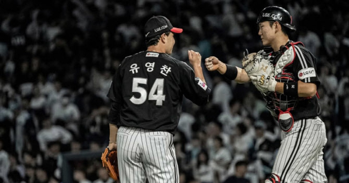 '돌아온 마무리' 유영찬, 5아웃 완벽 봉쇄...LG, NC에 위닝시리즈