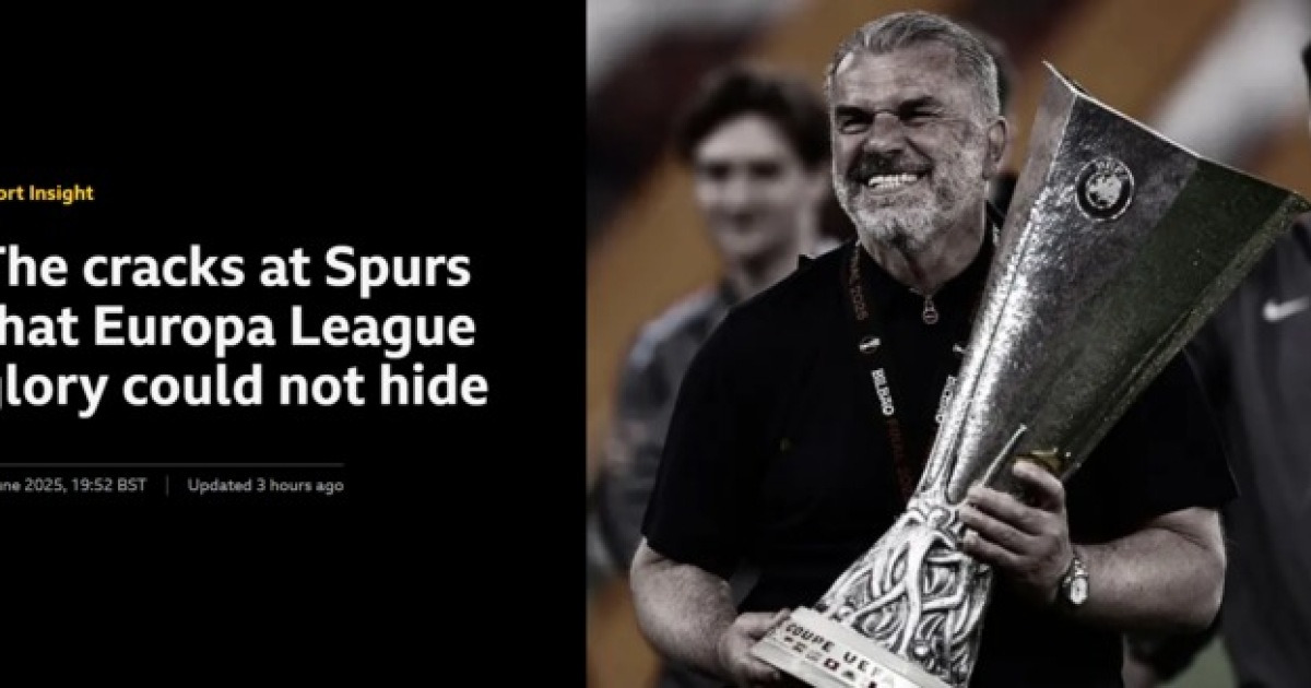 "UEL 우승도 감추지 못한 균열" 英BBC, '포스텍 경질' 충격 논평→'내부적 불협화음 존재' 주장