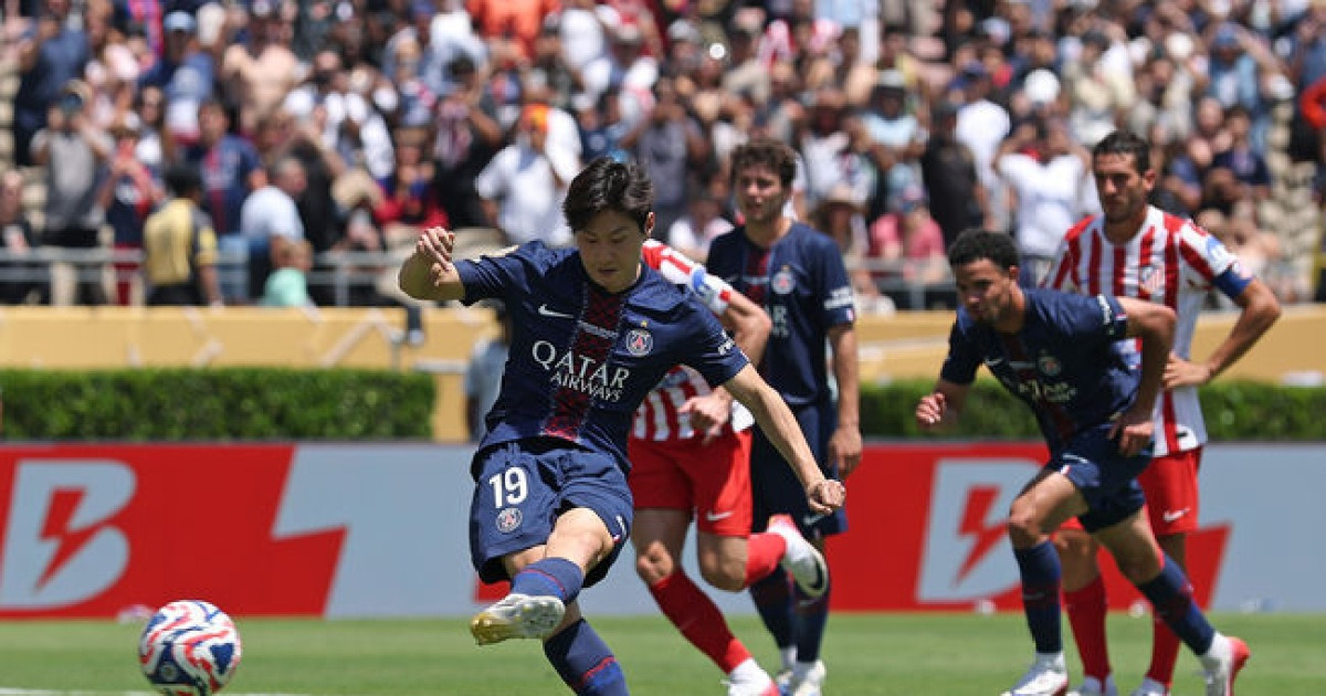 '이강인 韓 최초 득점자!' PSG, 클럽 WC 첫 경기서 '라리가 강호' ATM 4-0 격파