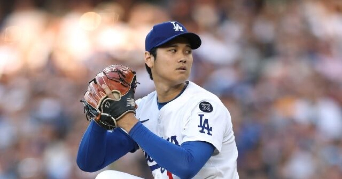 오타니 161km로 다저스 팬들 열광…663일만의 이도류에 동점타 포함 3출루 폭발, 다저스 3연승 행진