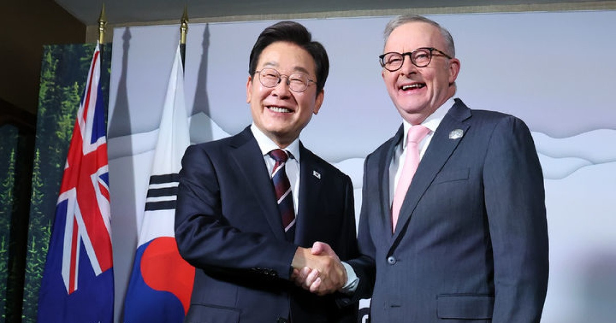 이 대통령, G7 계기 호주 총리와 정상회담…"APEC 성공 개최 협력"(종합)