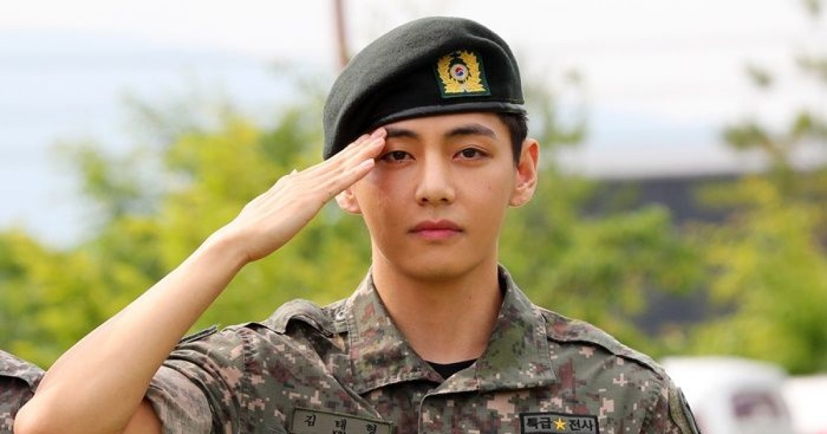 '하루 평균 8500통'...뷔, 복무 중 위문편지 총 467만통 받았다