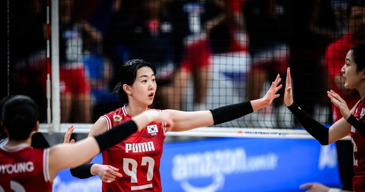 한국 여자배구, 도미니카에 아쉬운 역전패… VNL 1승 7패