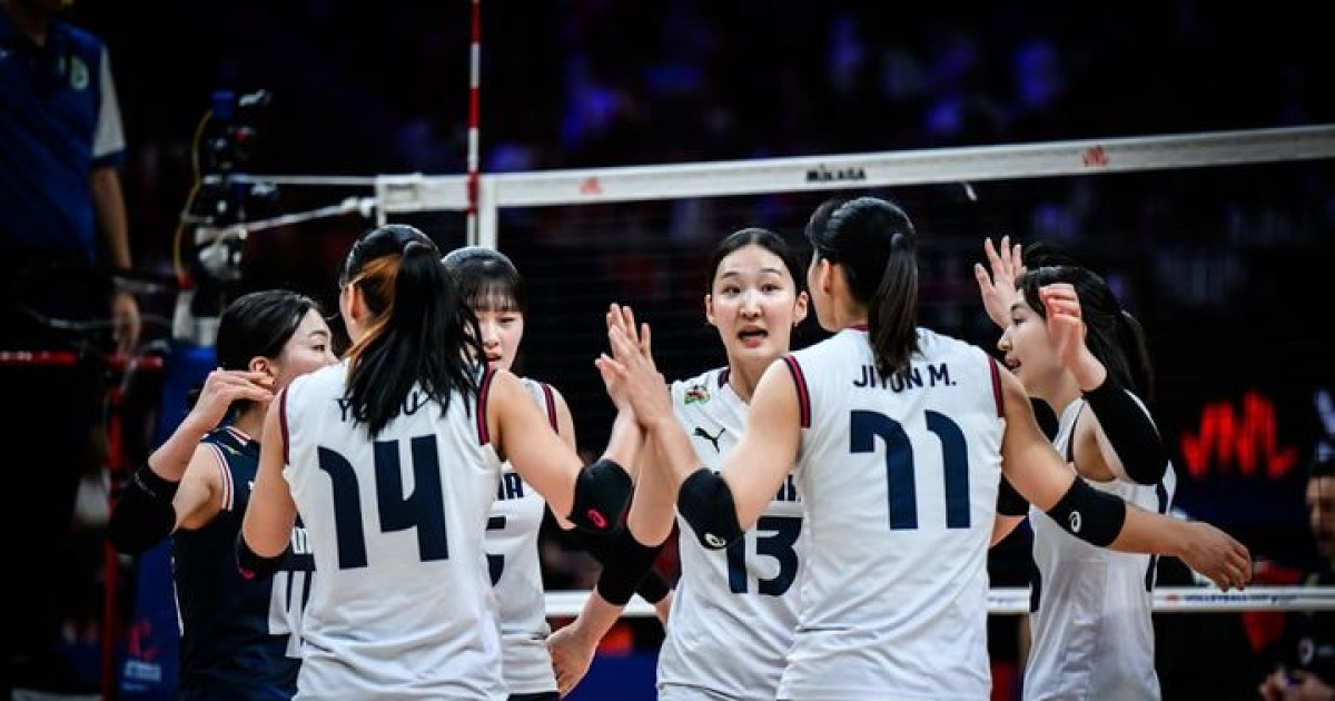 한국 여자배구, 도미니카공화국에 2-3 역전패…VNL 1승 7패