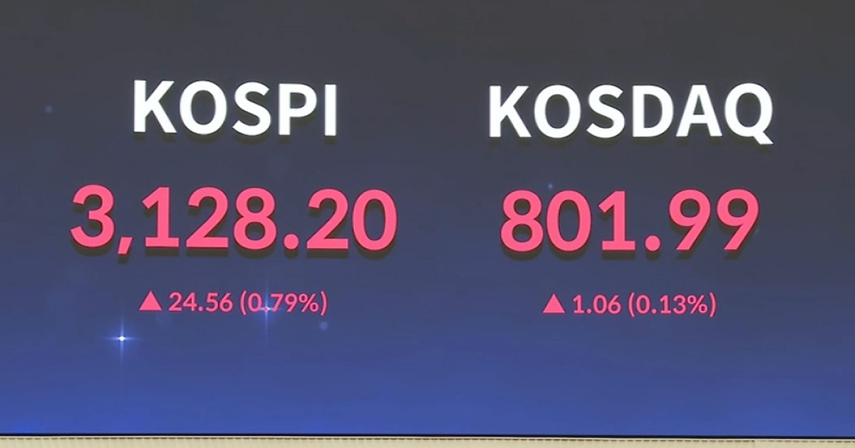 코스피 3,100선 상승 출발…장중 하락 전환