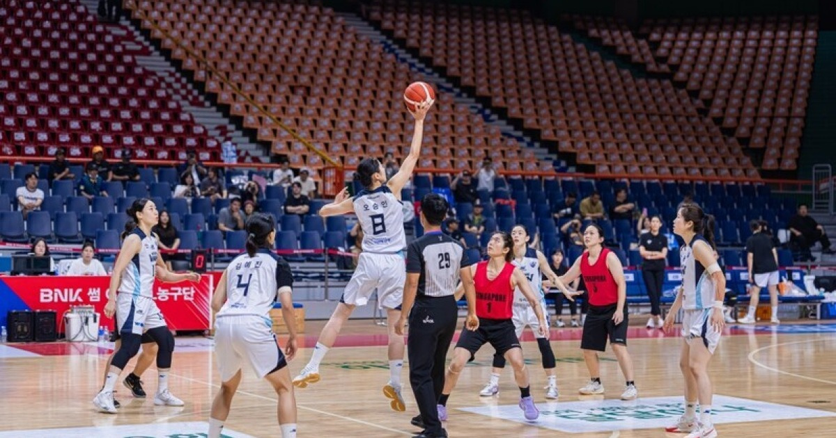 [BK포토] 2025 WKBL 퓨처스리그 아산 우리은행 우리WON vs 싱가포르 국가대표팀 경기 화보