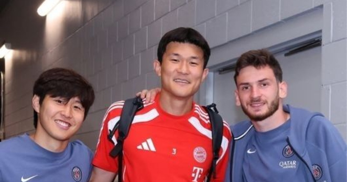 '초대박' 김민재-이강인 'PSG 듀오?' 재조명되는 3인방 사진..UCL 챔피언이 부른다! PSG 단장, KIM 에이전트와 접촉