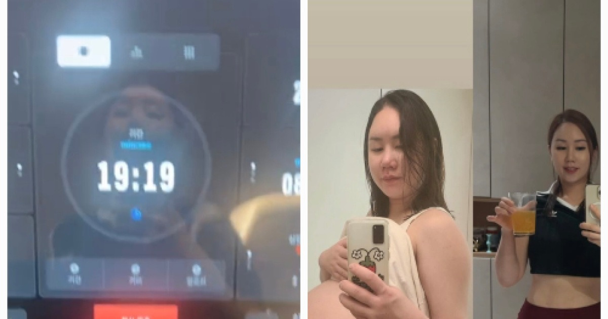 황신영, 배를 꺼낸 사진 앞에 섰다…38kg 감량의 무게는 숫자가 아니었다