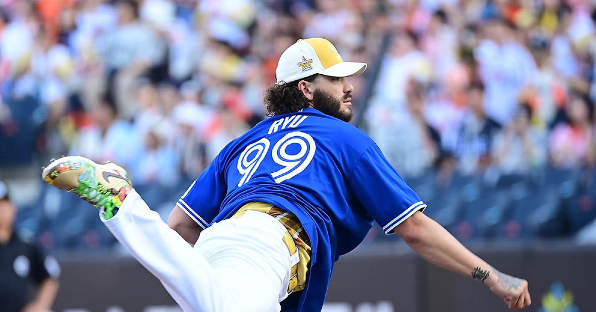 'RYU 99' 유니폼 입고 좌완 변신, 폰세가 류현진을 왜 이리 사랑해…"퍼포먼스 할 수 있다는 것 자체가 영광" [올스타전]