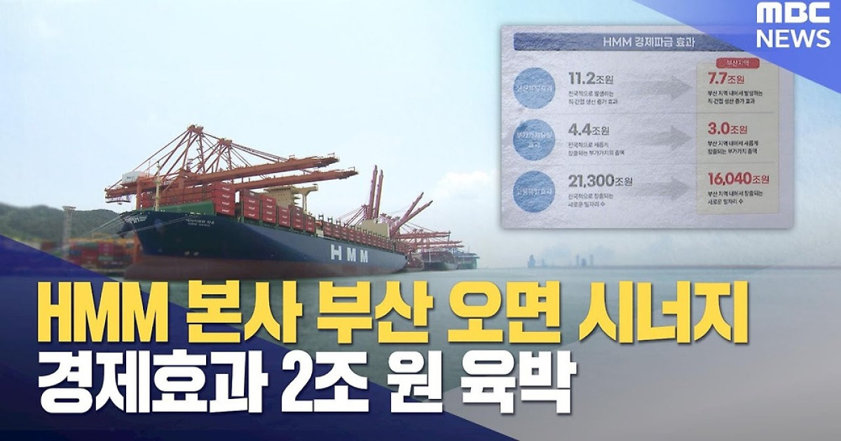 HMM 본사 부산 건립, 경제효과 2조 원 육박