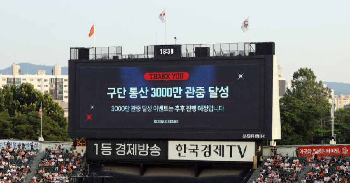 '야구 인기 미쳤다!' 2025 KBO 리그, 역대 최소 경기 800만 관중 돌파&역대 최다 매진 기록 타이…두산, 누적 3000만 관중 쾌거