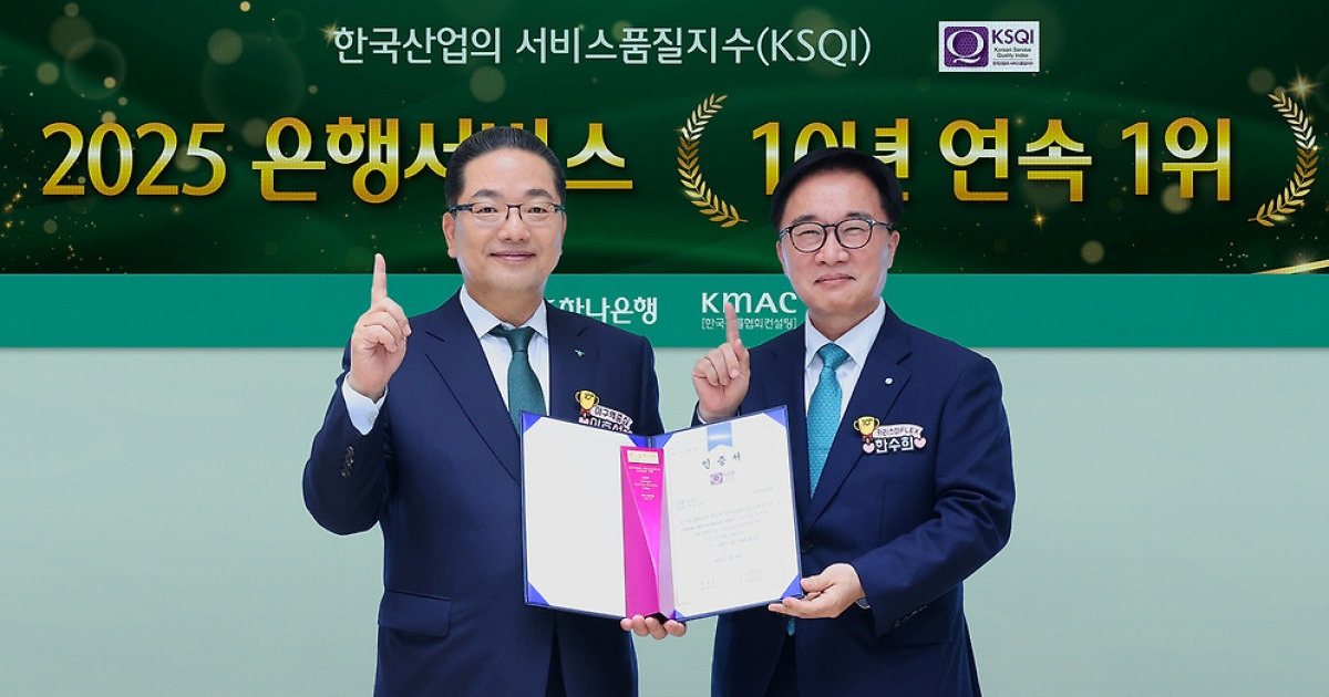 하나은행, KSQI 10년 연속 ‘고객 접점’ 1위