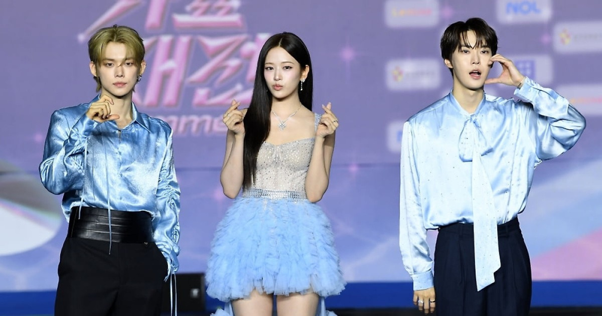 도영-안유진-연준, 선남선녀 가요대전 3MC[TEN포토+]