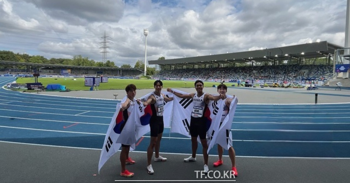 서천군청 서민준, 하계U대회 男 400m 릴레이 금메달…3개월간 3차례 신기록