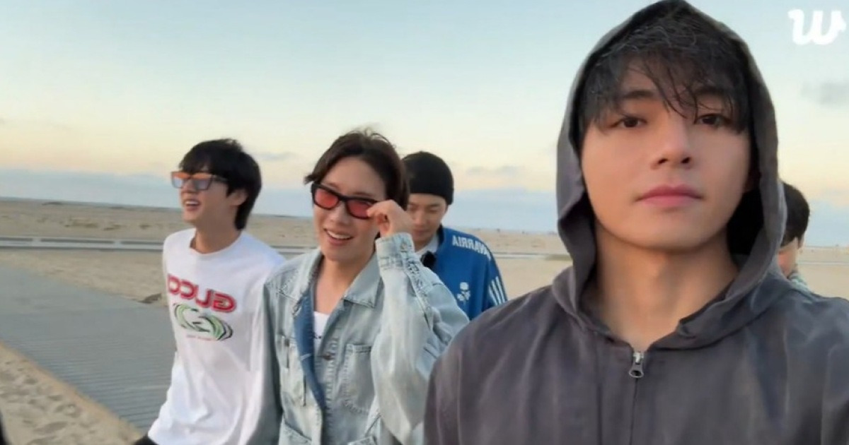 BTS 완전체, 미국 LA 해변서 포착…"앨범 준비 한창"
