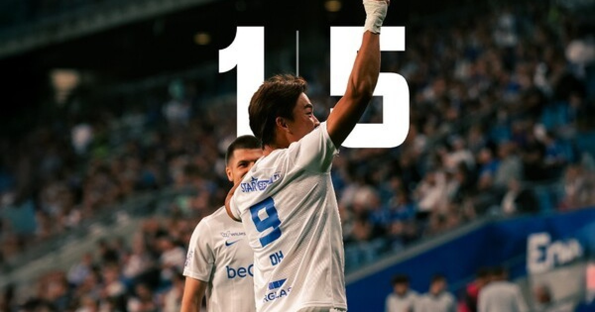 홍명보호 웃는다! '韓 폭격기' 오현규, UEL PO서 PK 실축→시즌 2호 골…5-1 대승 견인