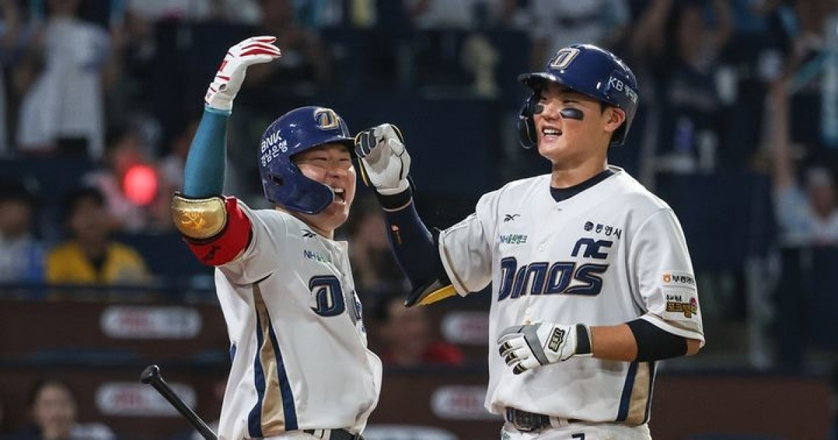 '16안타 폭발' NC, LG 7연승 저지·5위 도약…KIA 6연패 수렁(종합)