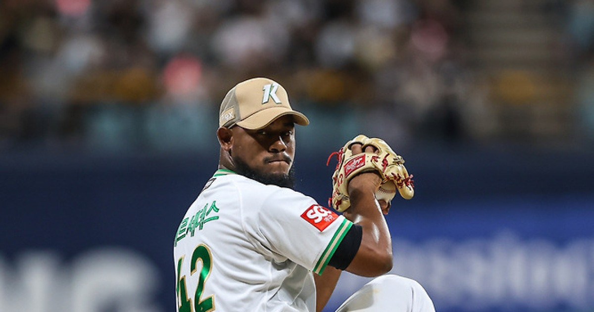 메르세데스, 한화전 6.1이닝 1자책 2실점 호투..KBO리그 데뷔 첫 QS 달성