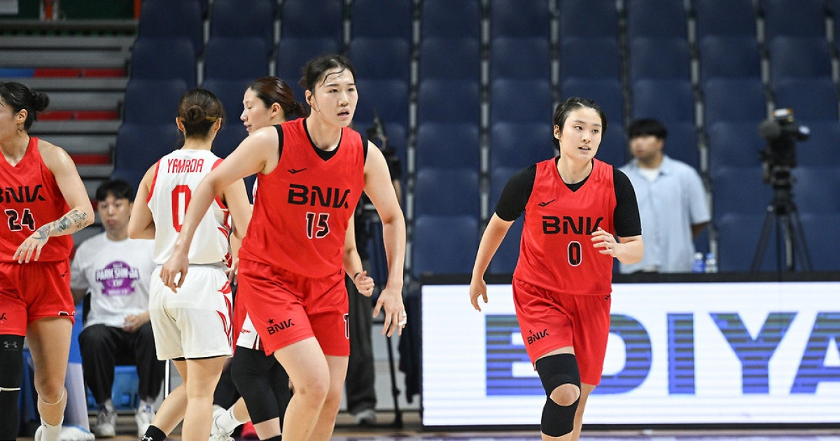 여자농구 챔피언 BNK, 박신자컵 개막전서 日 후지쓰에 패배