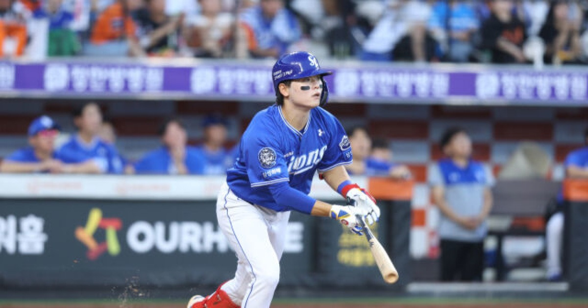 삼성 박승규, 정우주 151km 빠른 공에 오른손 엄지 직격→홍현빈과 교체…"병원 검진 예정" [MD대전]