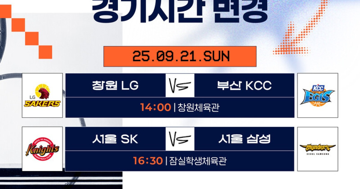 2025 KBL OPEN MATCH DAY, 경기 시간 일부 변경