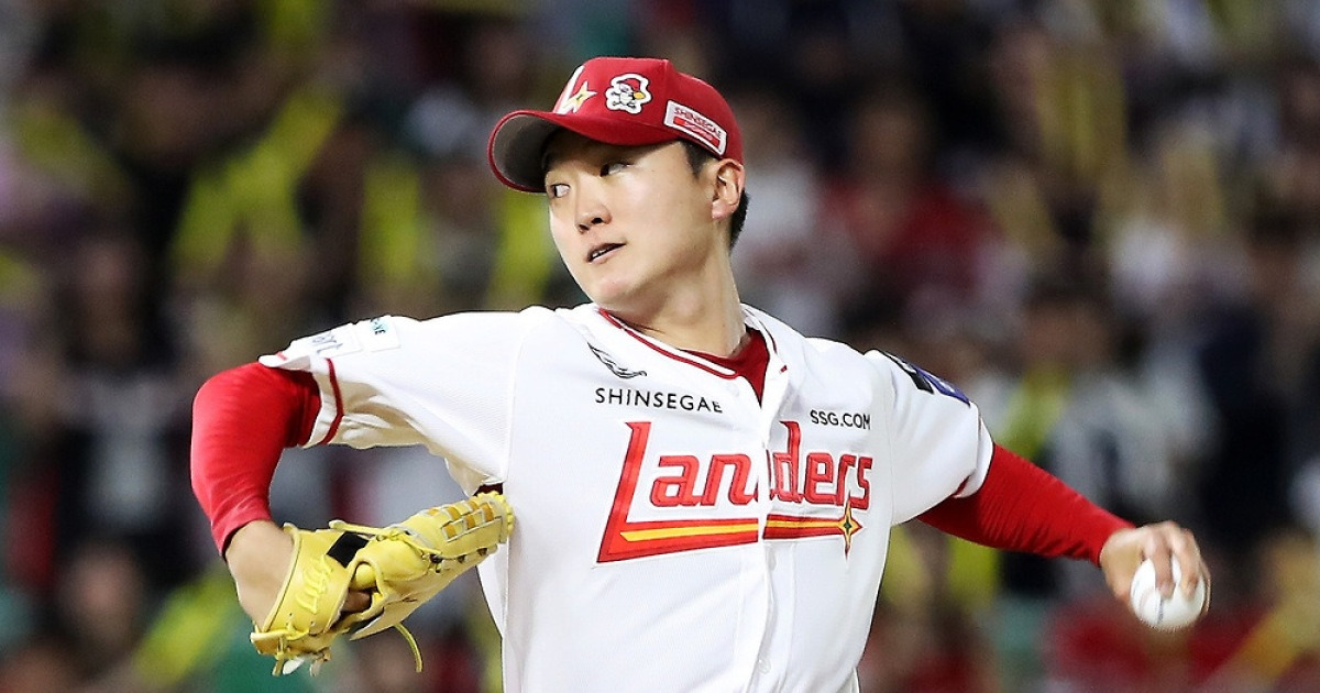 SSG 김건우, KIA전서 5⅓이닝 1피안타 무실점 12K 역투