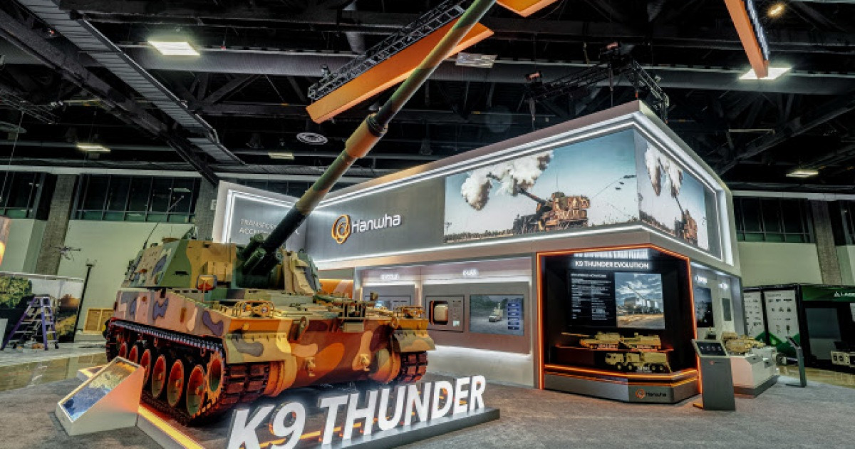 한화, 美 AUSA 참가…차륜형 K9A2 공개